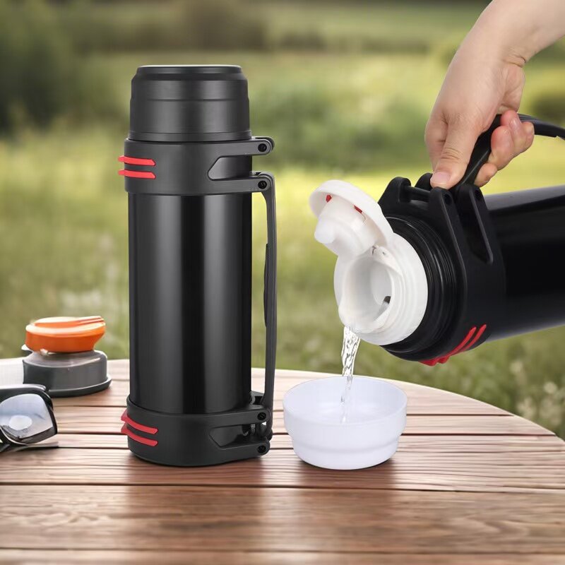 Термос Hott Black L-200NGL-B, нержавеющая сталь, 2 л, черный