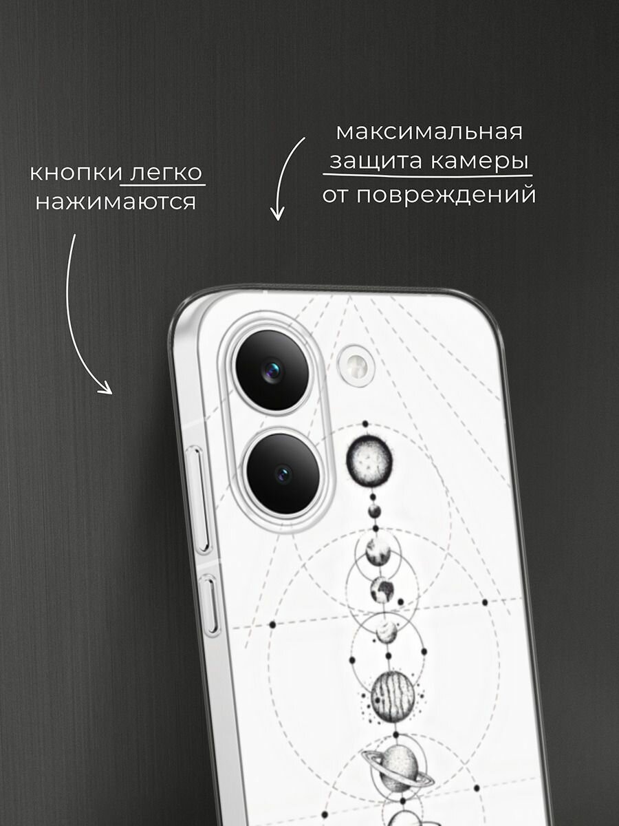 Силиконовый чехол на Poco X8 Pro / Поко X8 Про с принтом Парад планет — фото 1