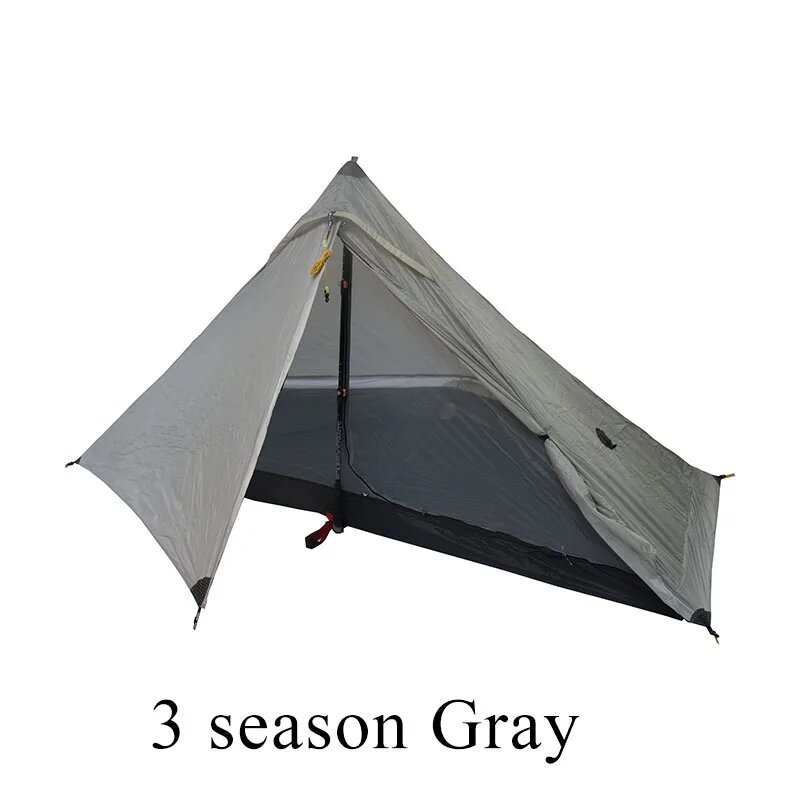 Оригинальная версия LANSHAN 1 PRO C-Open Inner 20D Silnylon No-See-Um 3/4 сезона 230*80*120CM однокомнатный туристический палатка-3 сезона серый