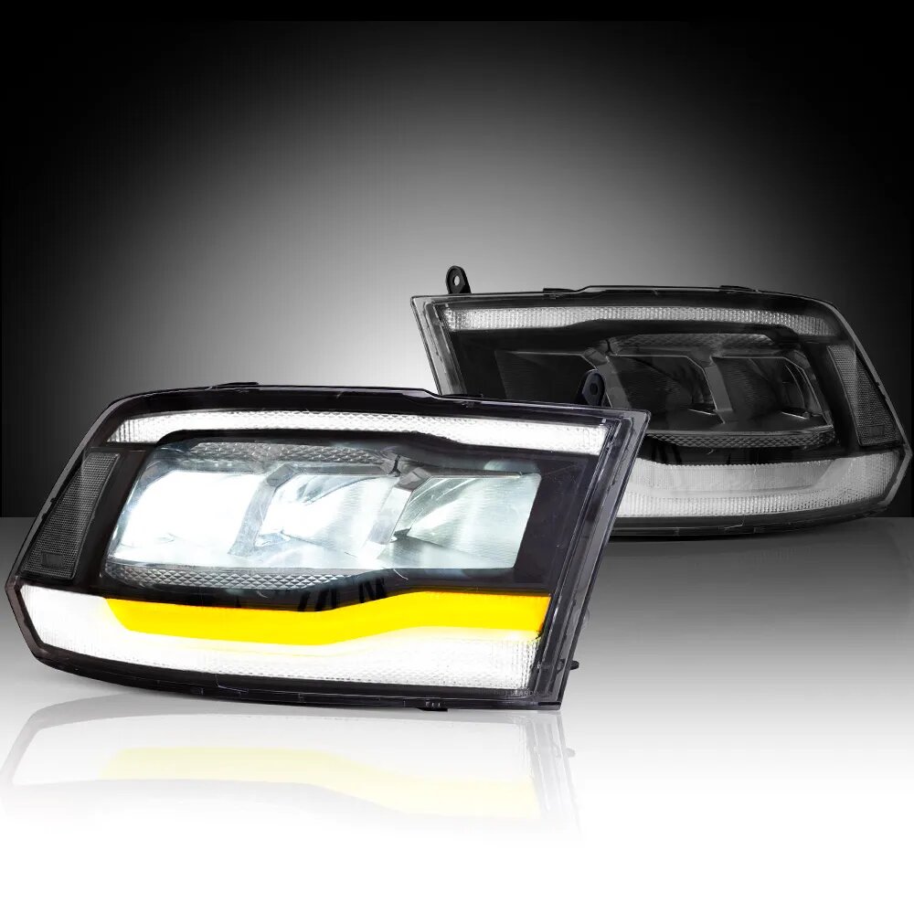 09-18 Ram 4-го поколения 1500 2500 3500 фары Vland LED с отражающей чашей