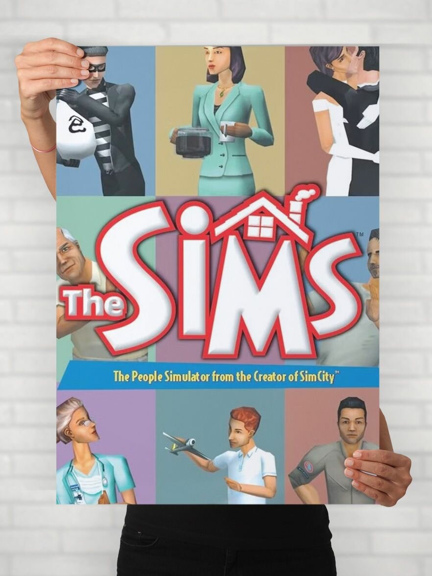 Плакат на стену для интерьера Симс (The Sims 7) - Постер по игре формата A2 (42x61 см)