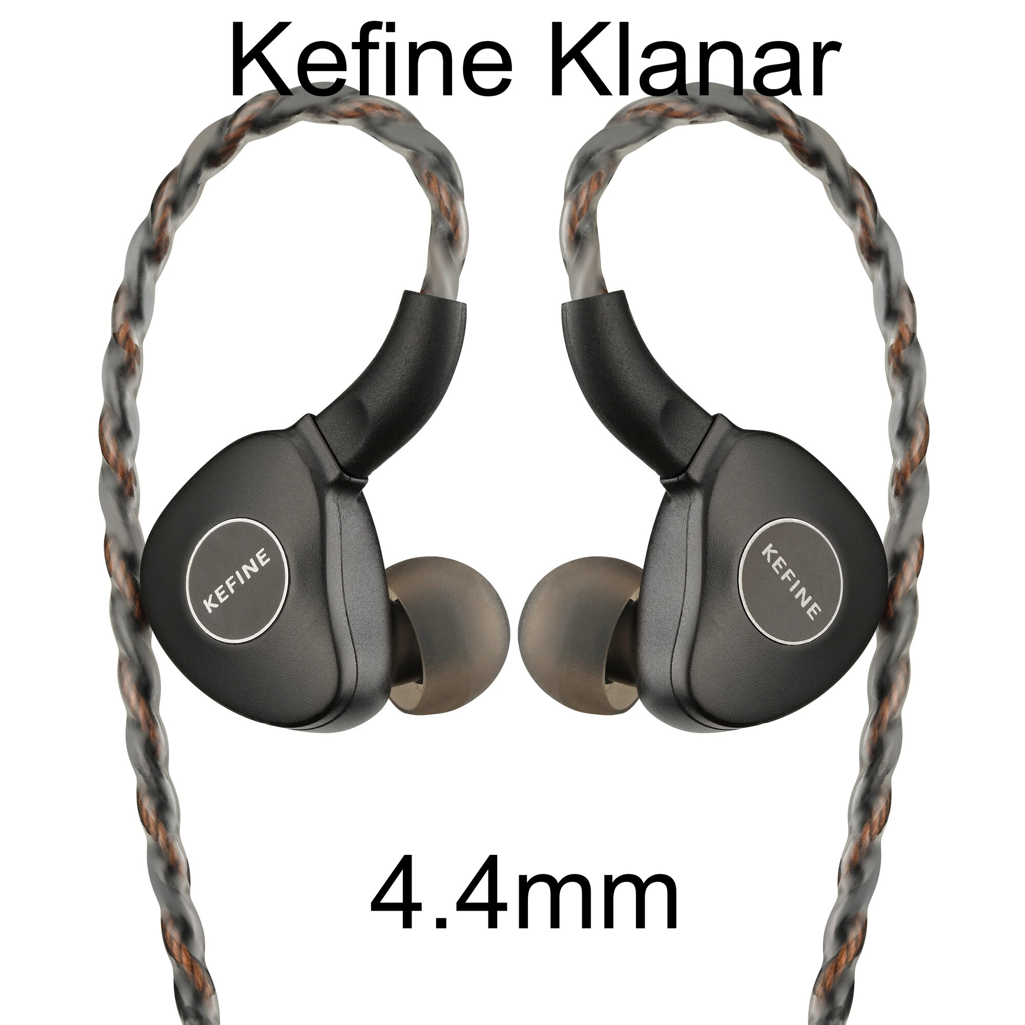 KEFINE Наушники проводные Kefine Klanar, 3.5 мм, черно-серый, черный матовый