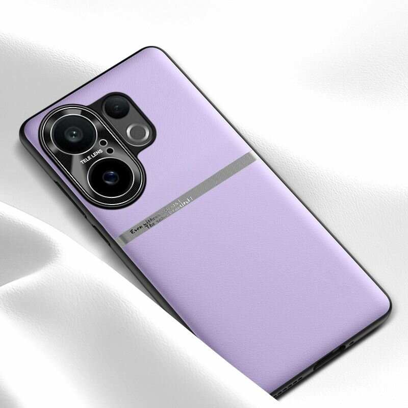 Чехол для Vivo X200 FE/ Виво Х200 ФЕ Кожаная мягкий TPU антиударный чехол