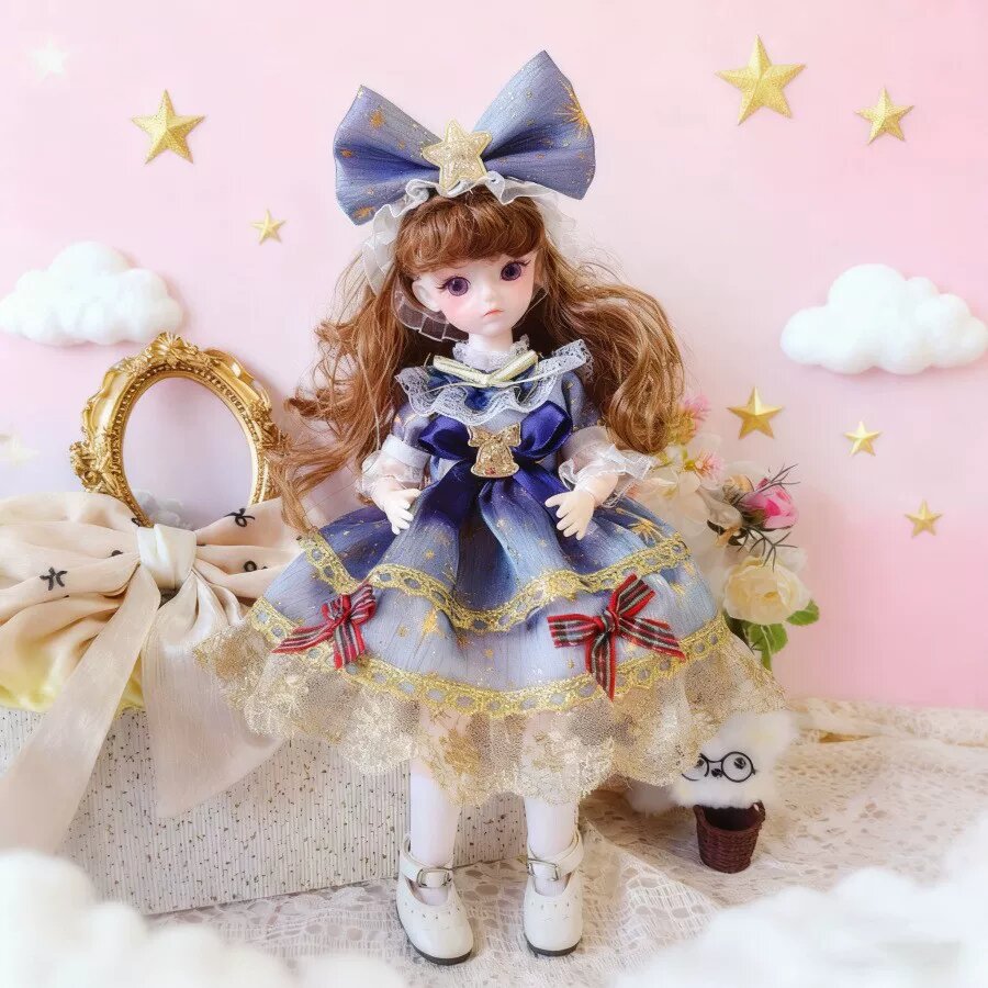 Новая зимняя одежда, комплект одежды для куклы BJD с шестью суставами, кукла-призрак, одежда для куклы 30cm (пальто,