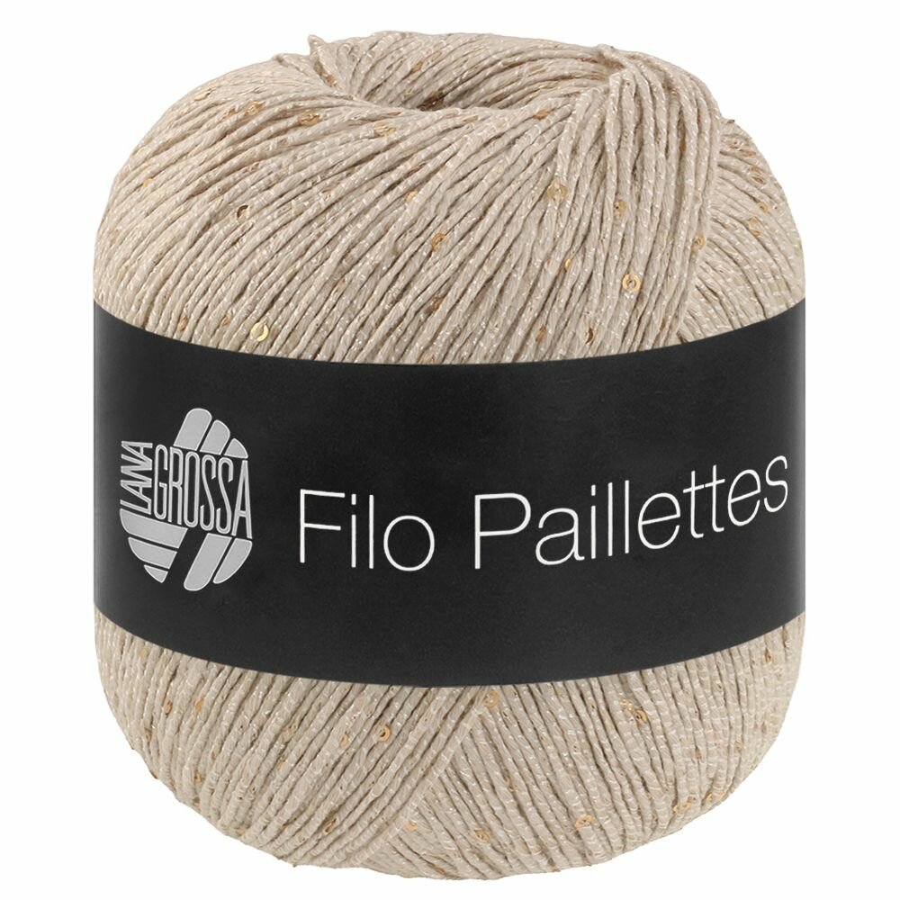 Пряжа для вязания Lana Grossa Filo Paillettes (18 Hellbeige) 2 мотка по 50 г/155 м