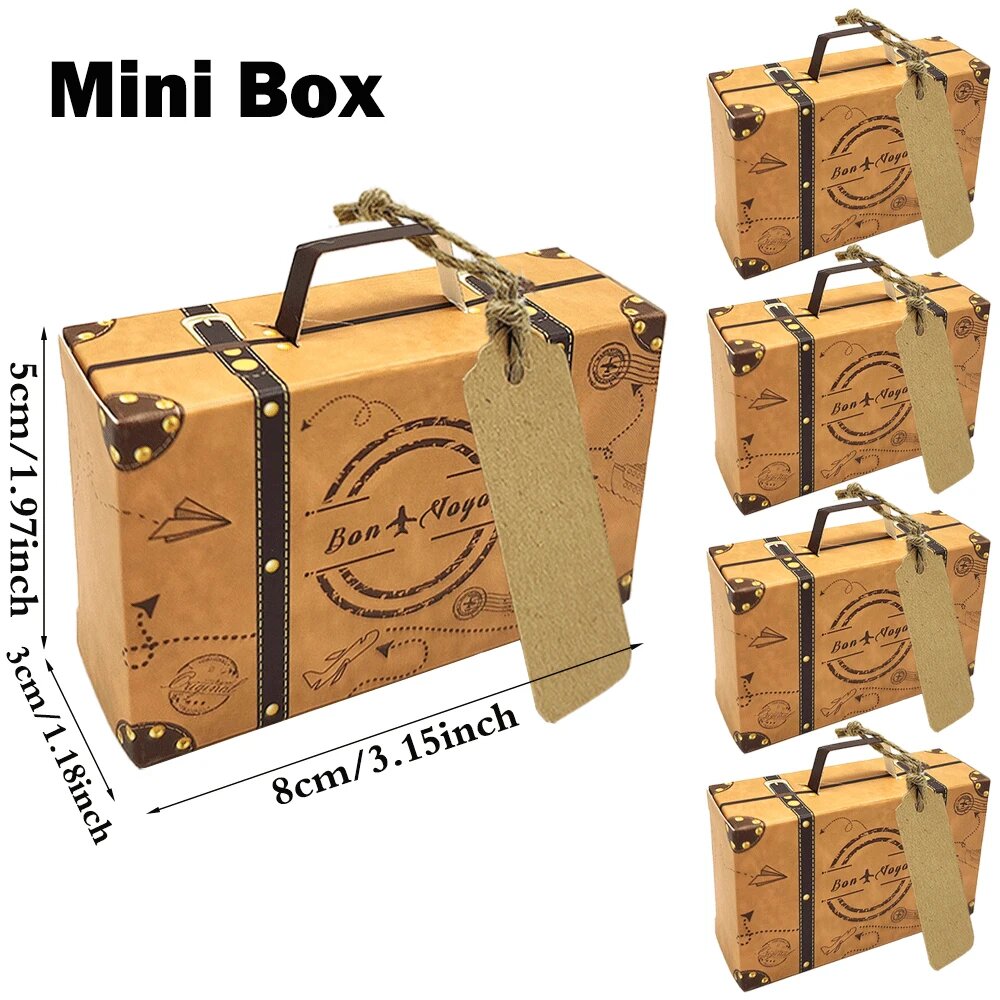 Мини-чемоданчики крафт 20шт 3x2x1.2in