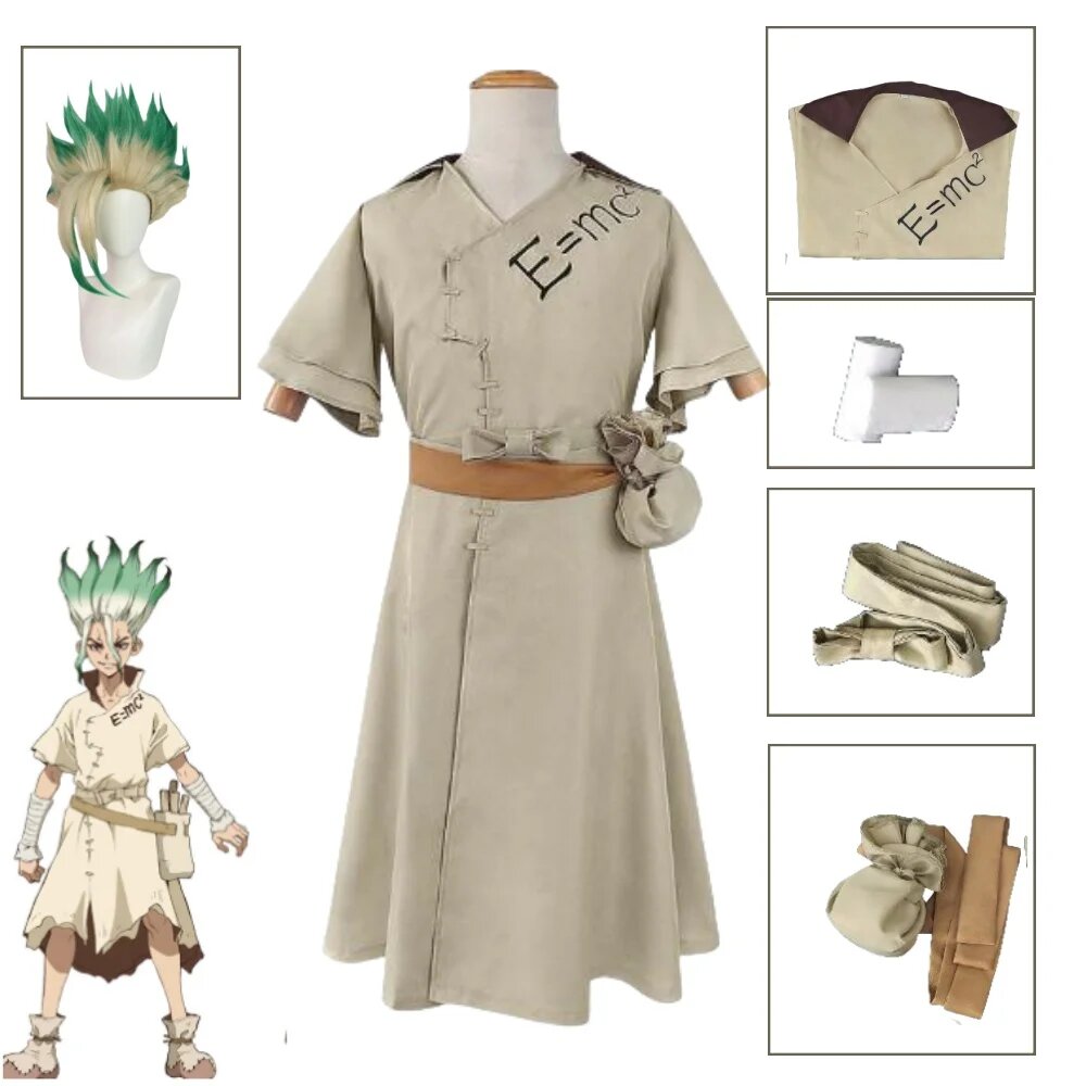 Косплей костюм Dr. Stone Сенкю, M, Costume and wig