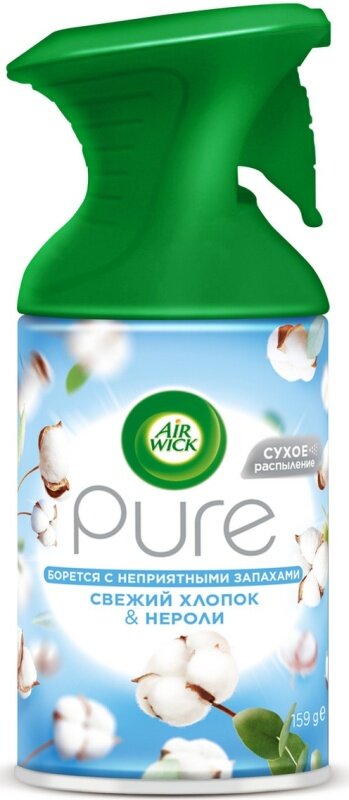 Освежитель воздуха Air Wick Pure Гармония единения с природой (Свежий хлопок и Нероли), 250мл