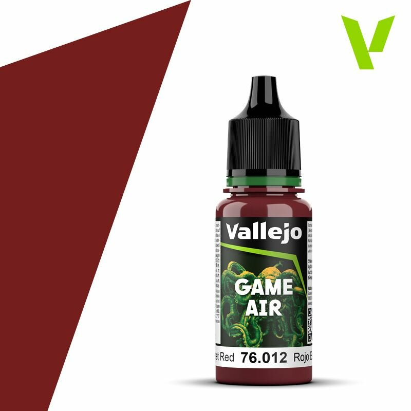 Краска Vallejo серии Game Air: Scarlet Red - обновленная формула 2024 76.012