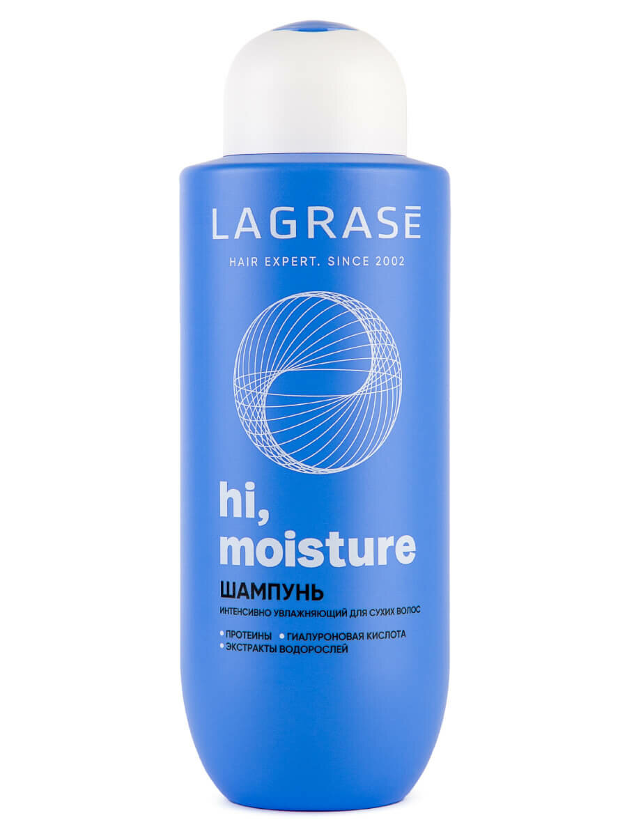 Шампунь HI, MOISTURE интенсив увлажняющий для сухих волос, 500 мл, LA GRASE