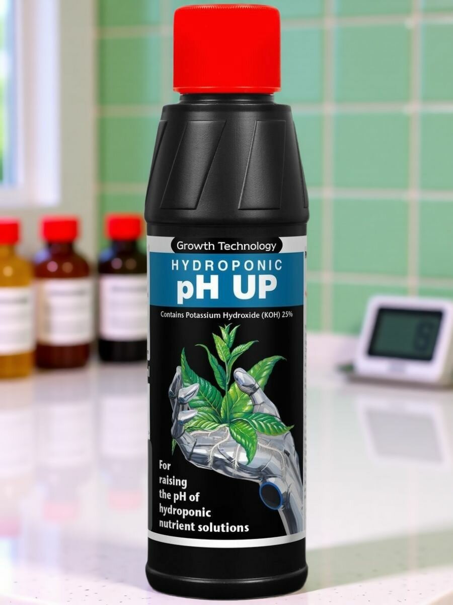 Growth Technology регулятор pH UP гидроксид калия 25% для повышения pH раствора 250 мл