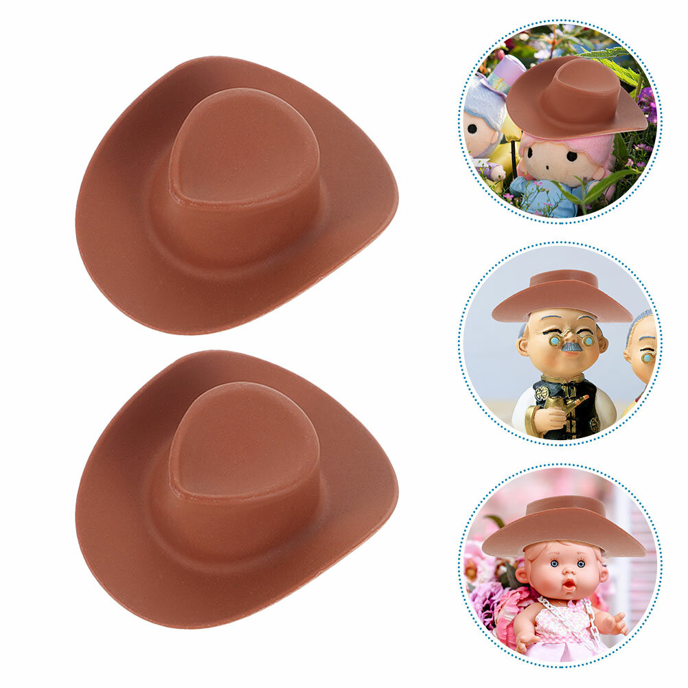 Игрушечная ковбойская шляпа, игрушечная шляпа для куклы, 10 шт. (коричневые)