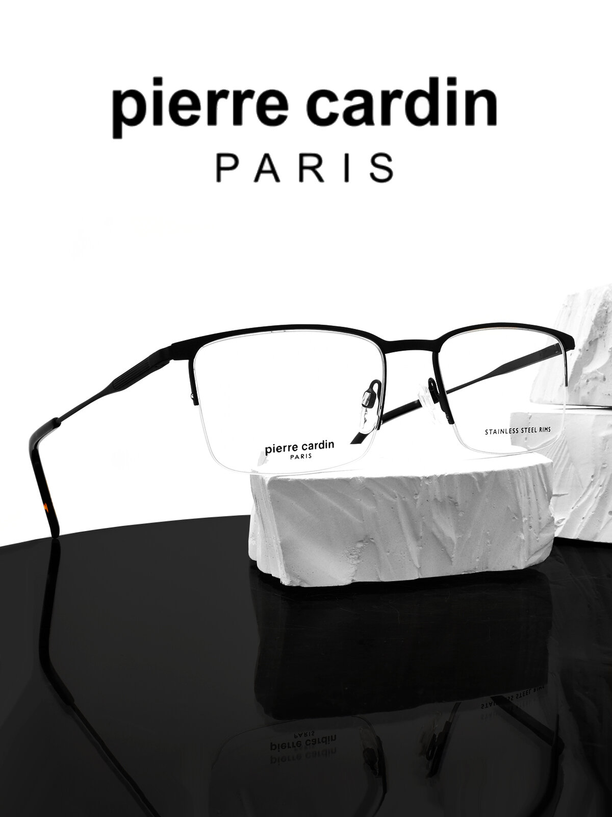 Оправа для очков Pierre Cardin PC 6911 SVK пол Мужской форма оправы Прямоугольная цвет оправы Чёрный