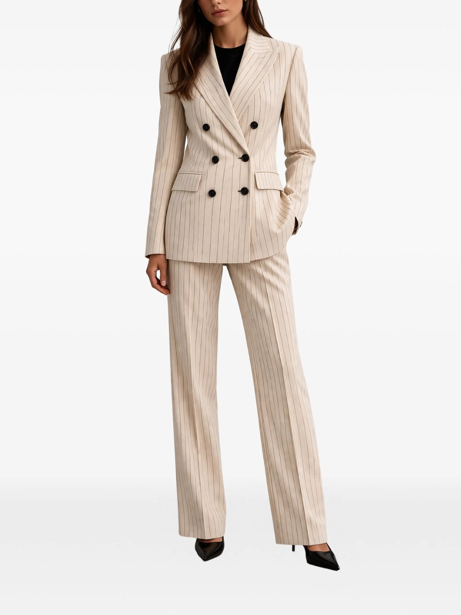 Комбинезон room76 Double-breasted pinstripe-pattern suit, размер 40 — фото 1