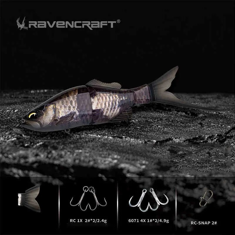 RAVENCRAFT приманка для рыбалки, Серый, JZS