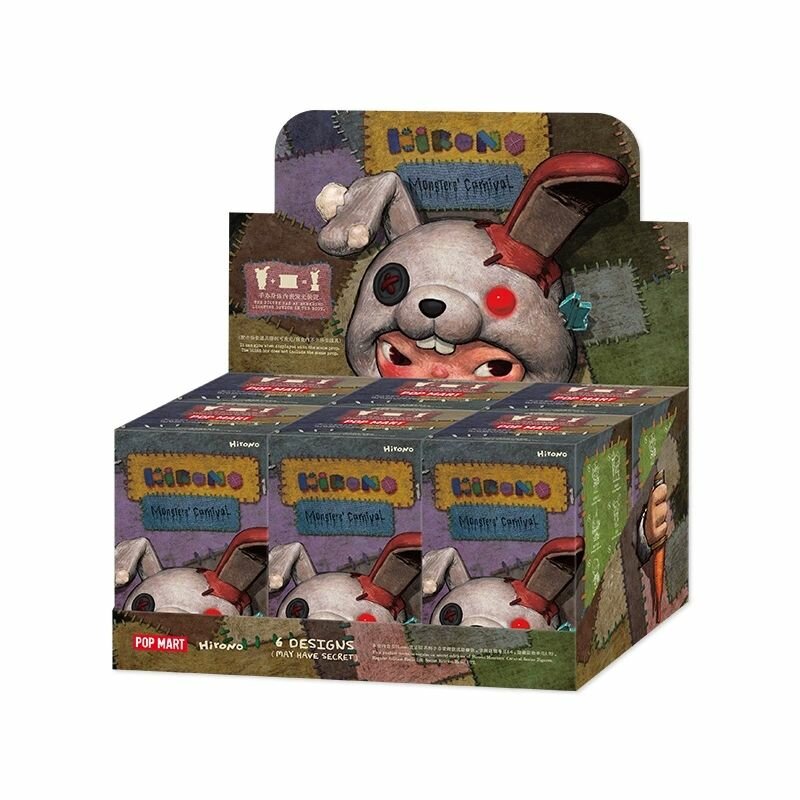 POP MART Hirono The Wild Series Слепой бокс Полный набор 6 коробок Коллекционные фигурки