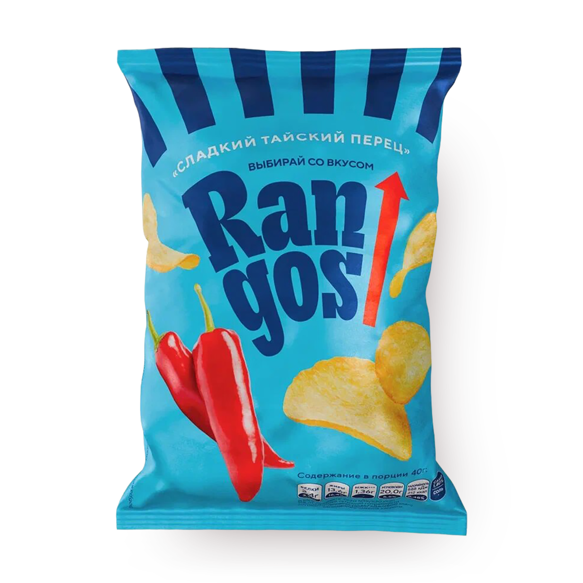 Чипсы Rangos, со вкусом сладкого тайского перца, картофельные, 120 г