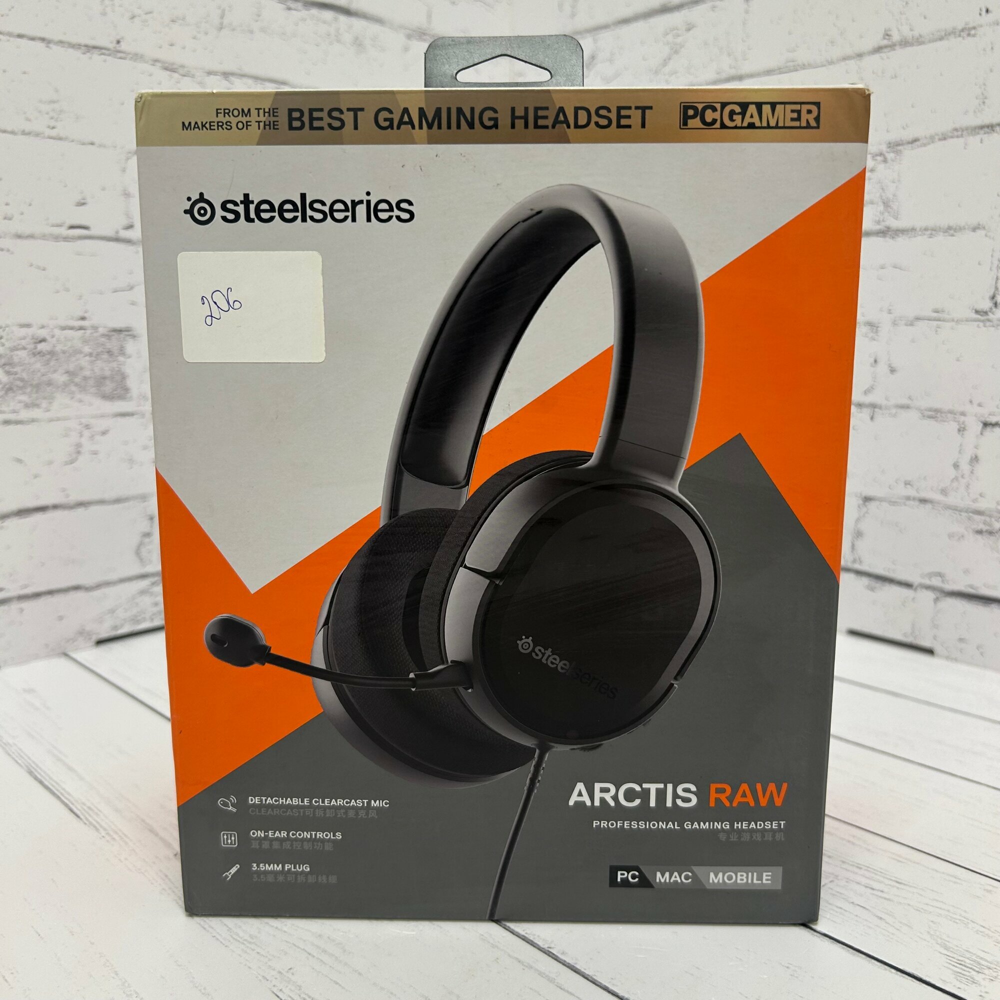 Гарнитура игровая SteelSeries Arctis Raw, для компьютера, мониторные, черный [61496]