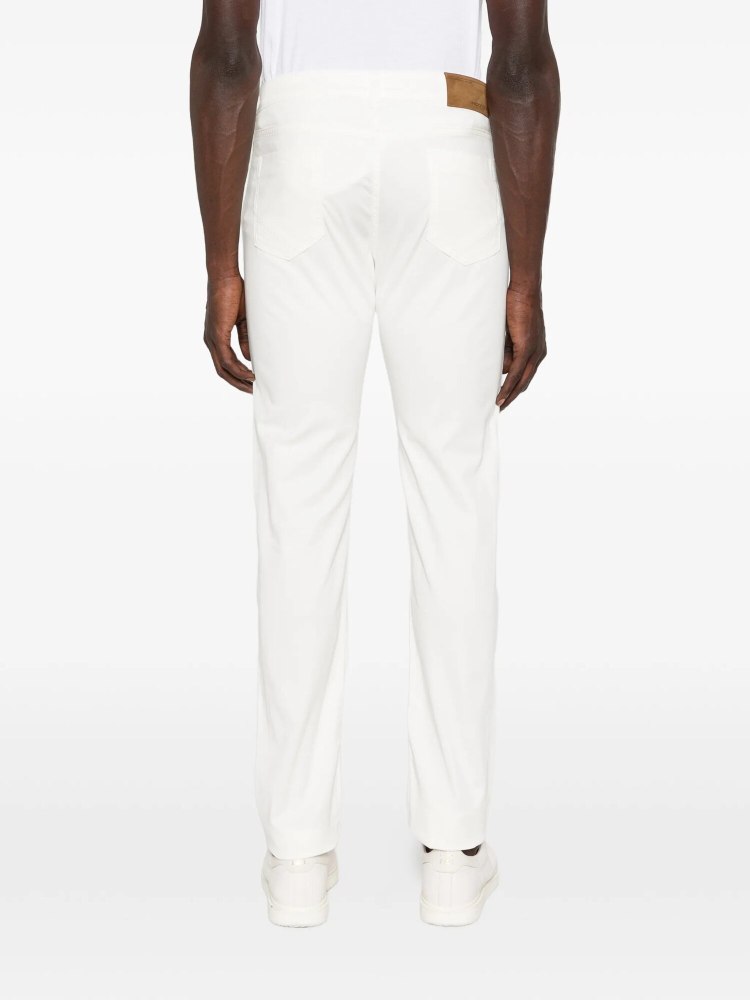 Брюки Incotex Slim trousers, размер 50, бежевый/белый — фото 1
