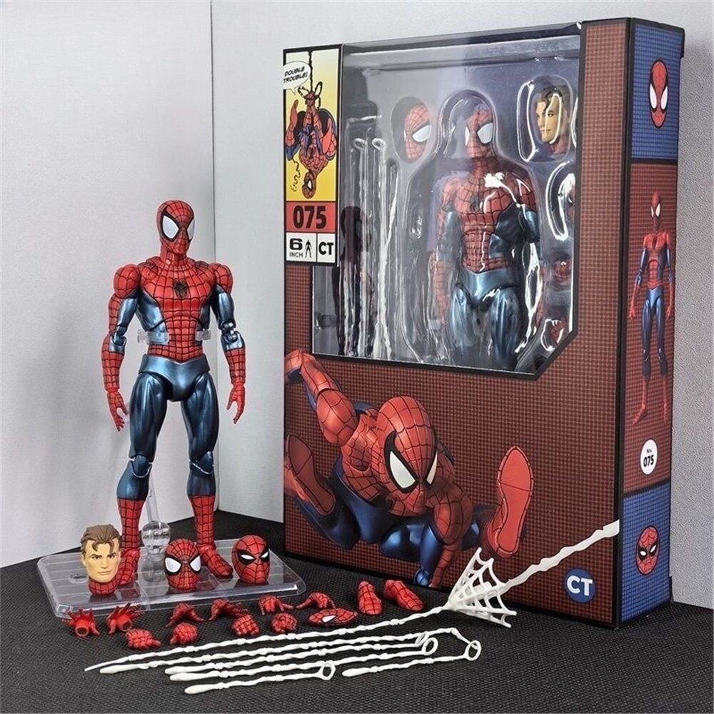 Ct Toys Mafex 075 Человек-паук: Экшн-фигурка Из Комиксов "Удивительный Человек-Паук" (ПВХ, Коллекционная Модель)