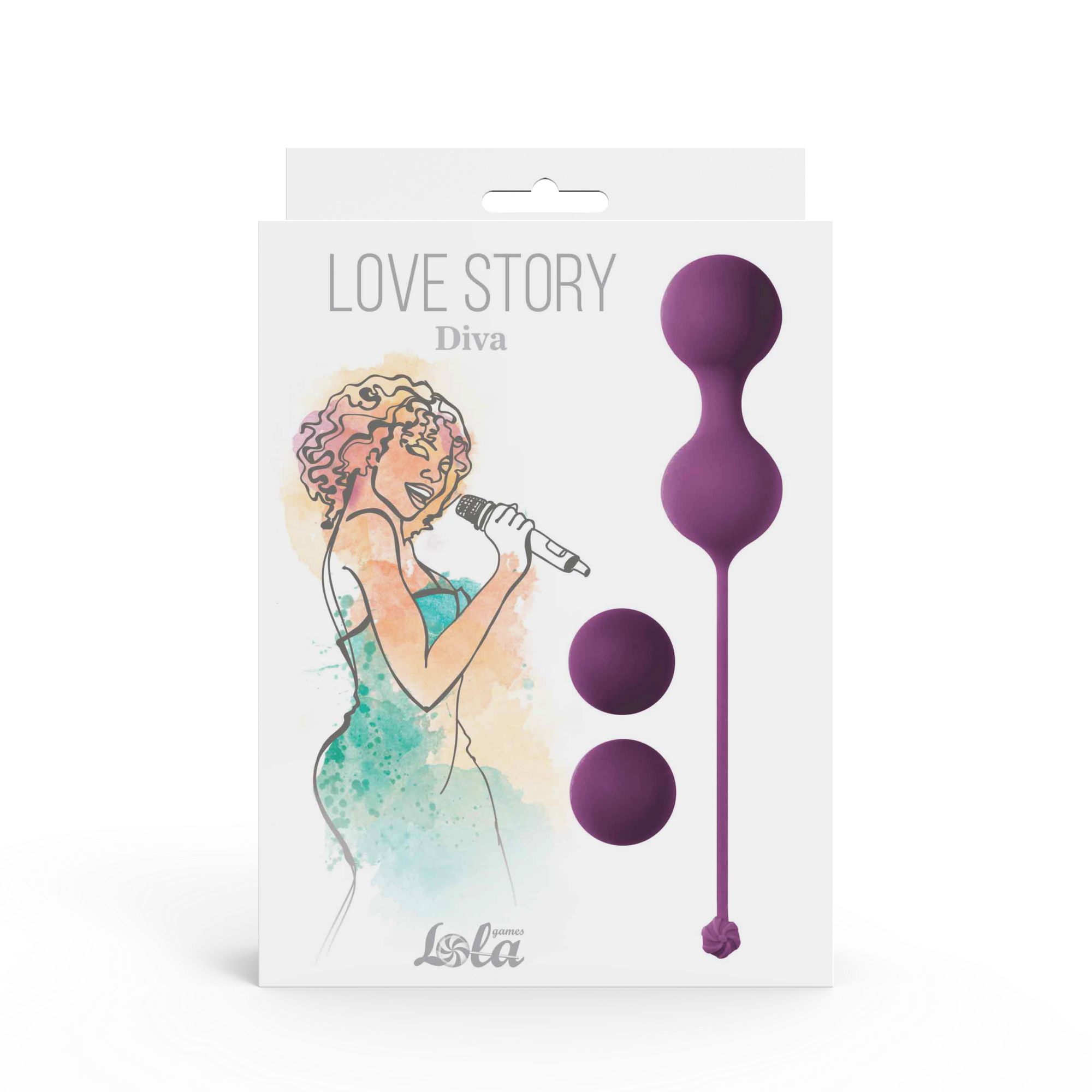 Набор вагинальных шариков Diva "Lavender Sunset" из силикона, лавандовый цвет, для тренировки интимных мышц