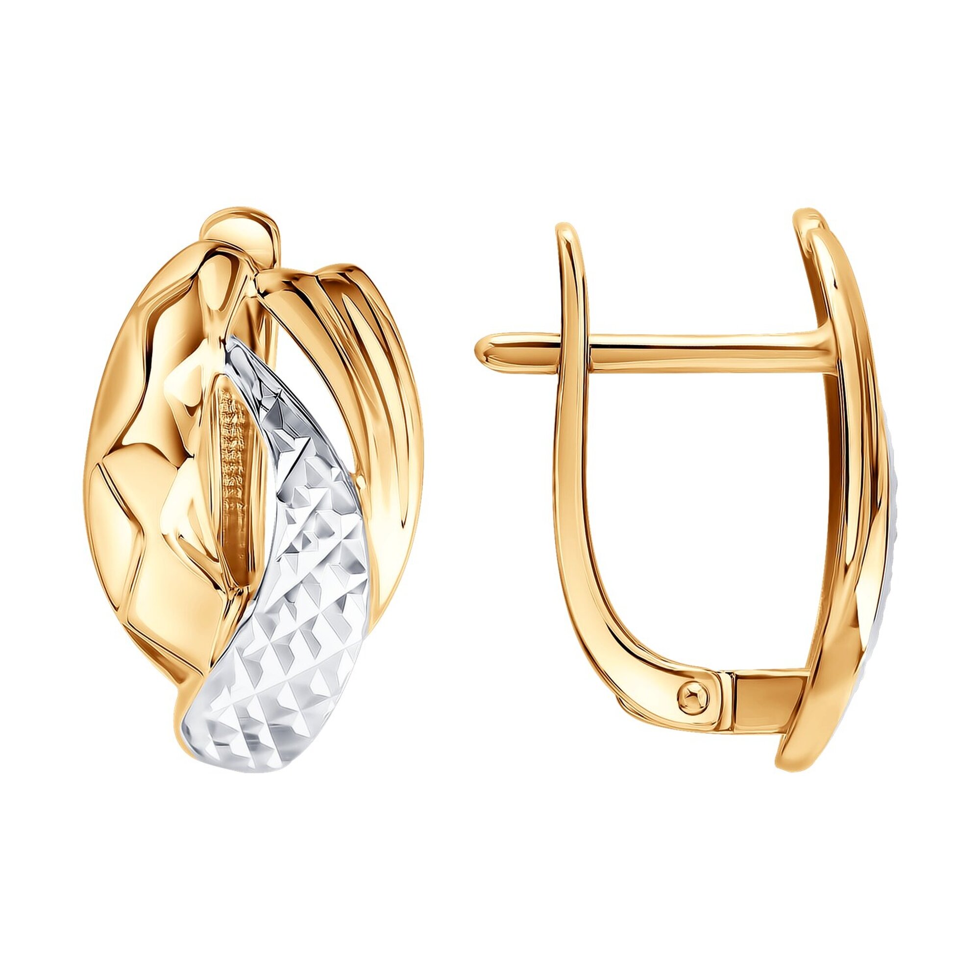 Серьги Diamant online, красное золото, 585 проба