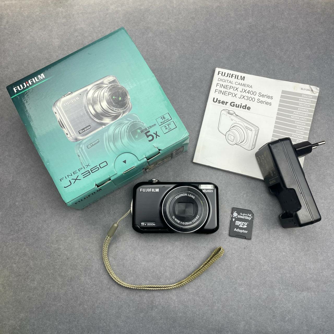 Цифровой компактный фотоаппарат FujiFilm FinePix JX360, с коробкой