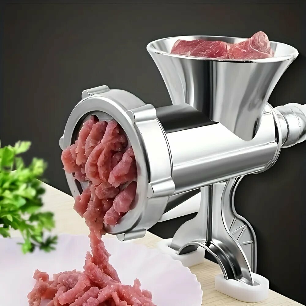 ACDANC Многофункциональная мясорубка с овощерезкой, ручная, стальной корпус, без электричества, с зажимом для стола.