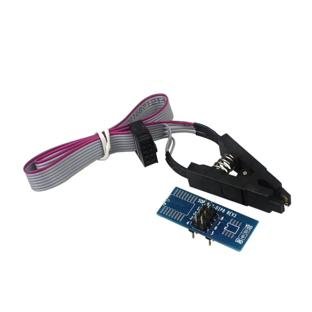 1 комплект CH341A SOP8-DIP8 тестовый жгут Cclip для адаптера микросхемы SOIC8 SOP8