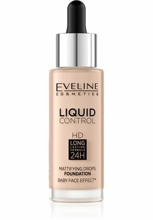 Тональный крем Eveline Cosmetics Liquid Control, 002 Soft Porcelain, 32 ml