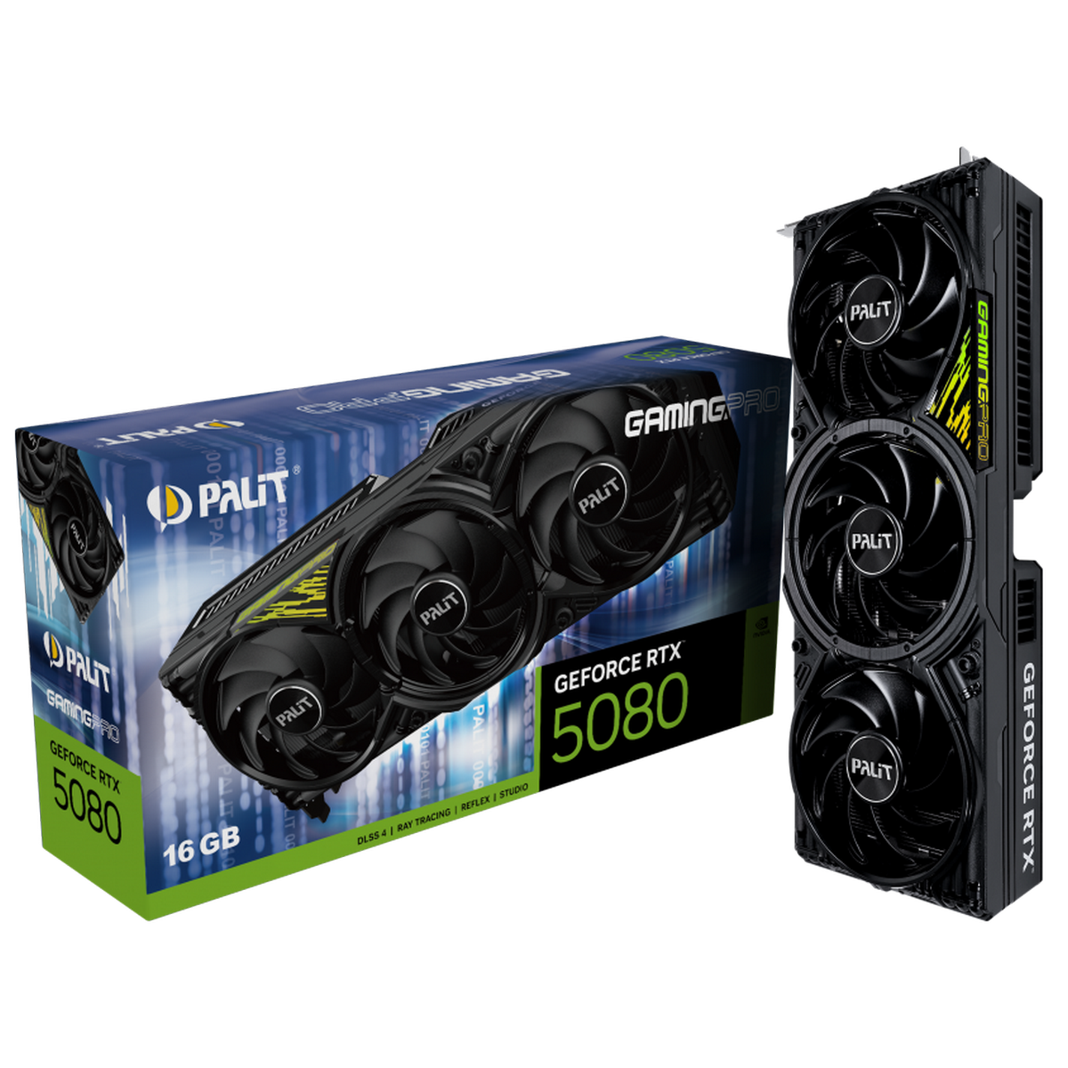 Видеокарта Palit GeForce RTX 5080 16 ГБ (RTX 5080 GAMINGPRO V1), RTL