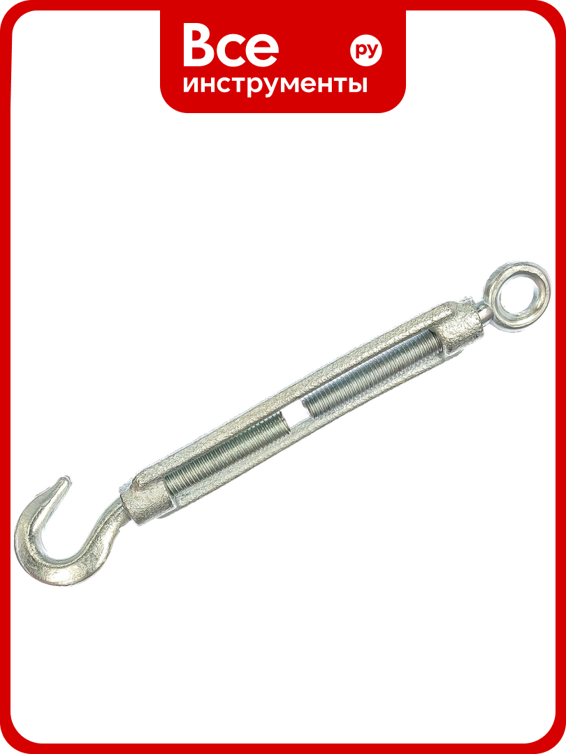 Талреп крюк-кольцо DIN1480 М10 1шт - ярлык Tech-Krep 102780 из оцинкованной стали, для закрепления кабелей
