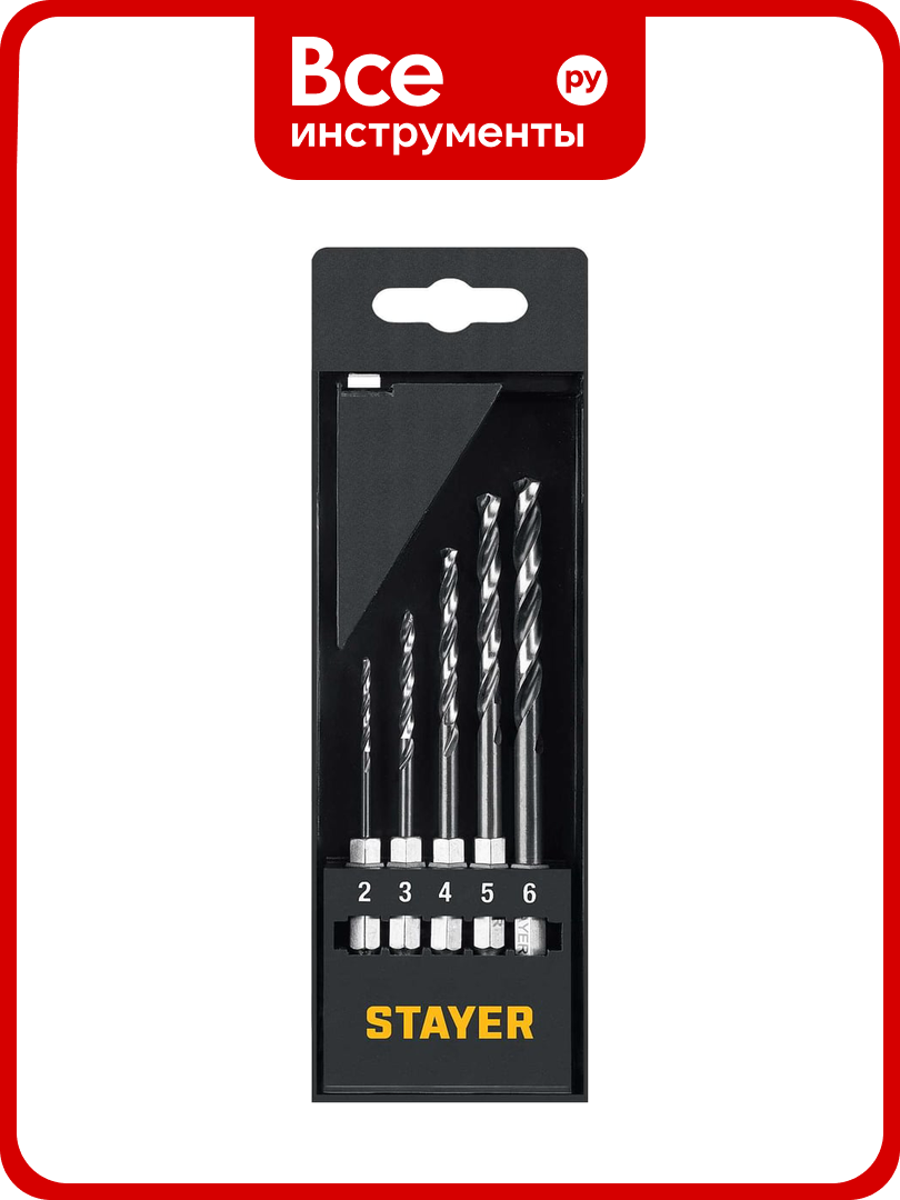 Набор сверл по металлу для винтовертов и шуруповертов STAYER Impact Ready НЕХ-1/4,