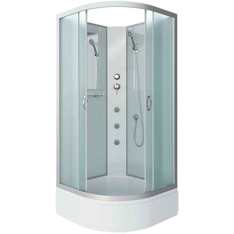 Душевая кабина Niagara Classic 100x100 33021424BKG профиль хром, с гидромассажом