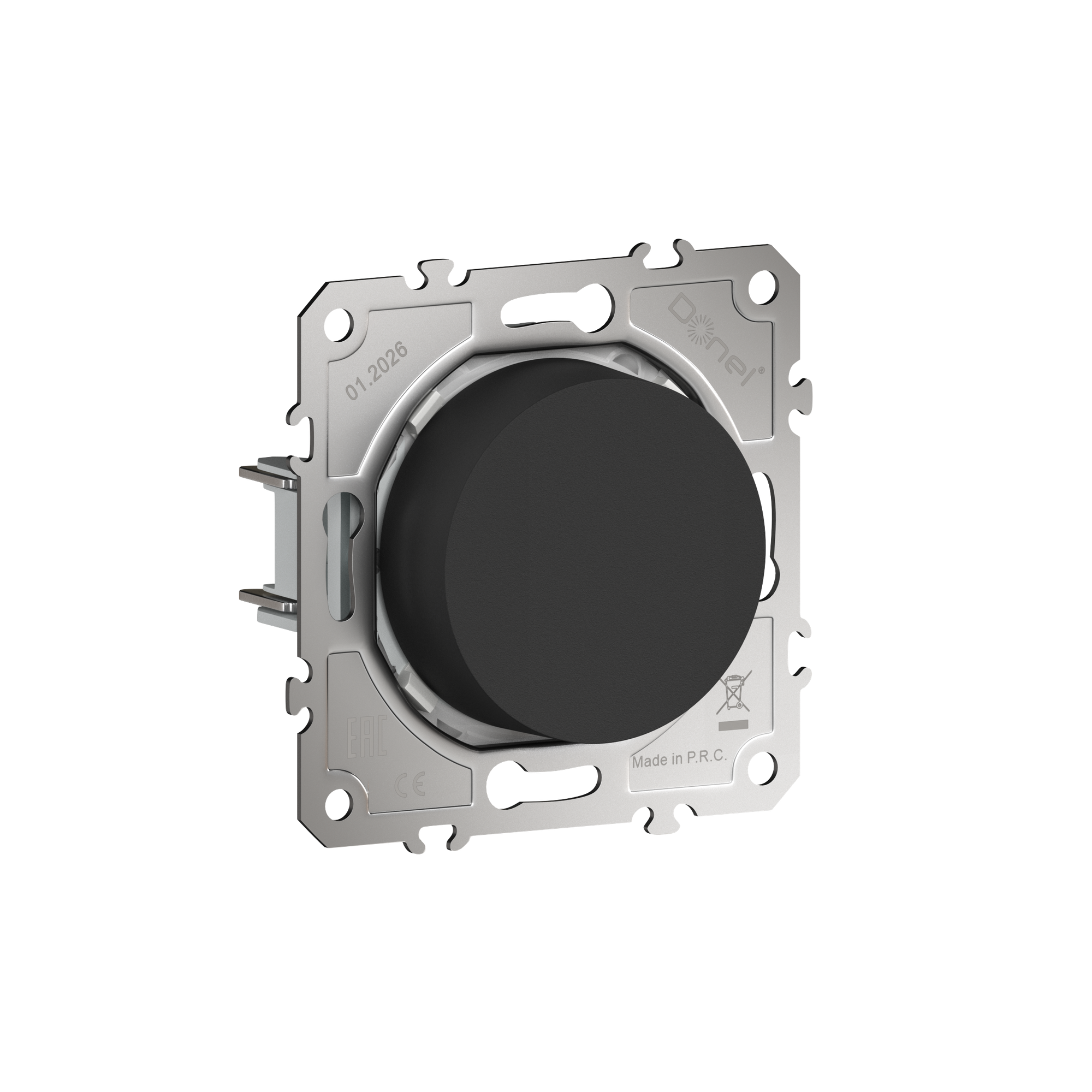 Светорегулятор Triac поворотный, LED-лампы 200Вт, акт. нагрузка 500Вт, цвет матовый карбон, серия D16, Donel