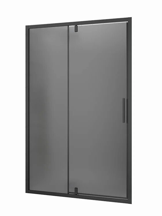 Душевая дверь Veconi P20 B, 1200x1900, черный матовый, стекло тонированное матовое