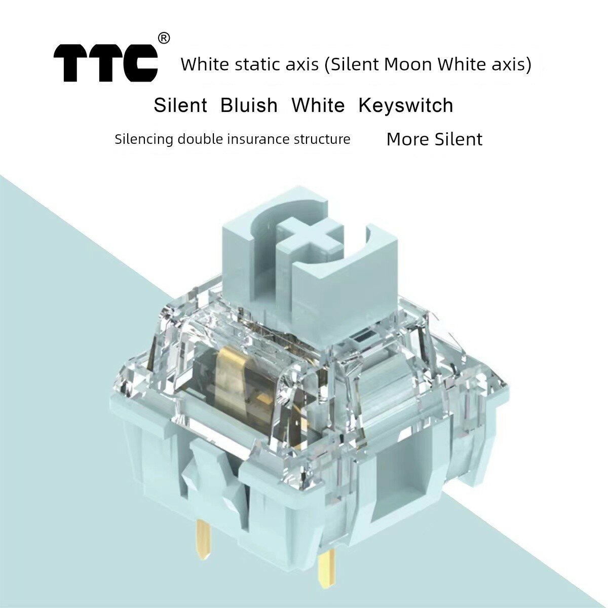 TTC White Silent Механические Переключатели для Клавиатуры 10 шт. в Блочной Упаковке - Официальный Стандарт