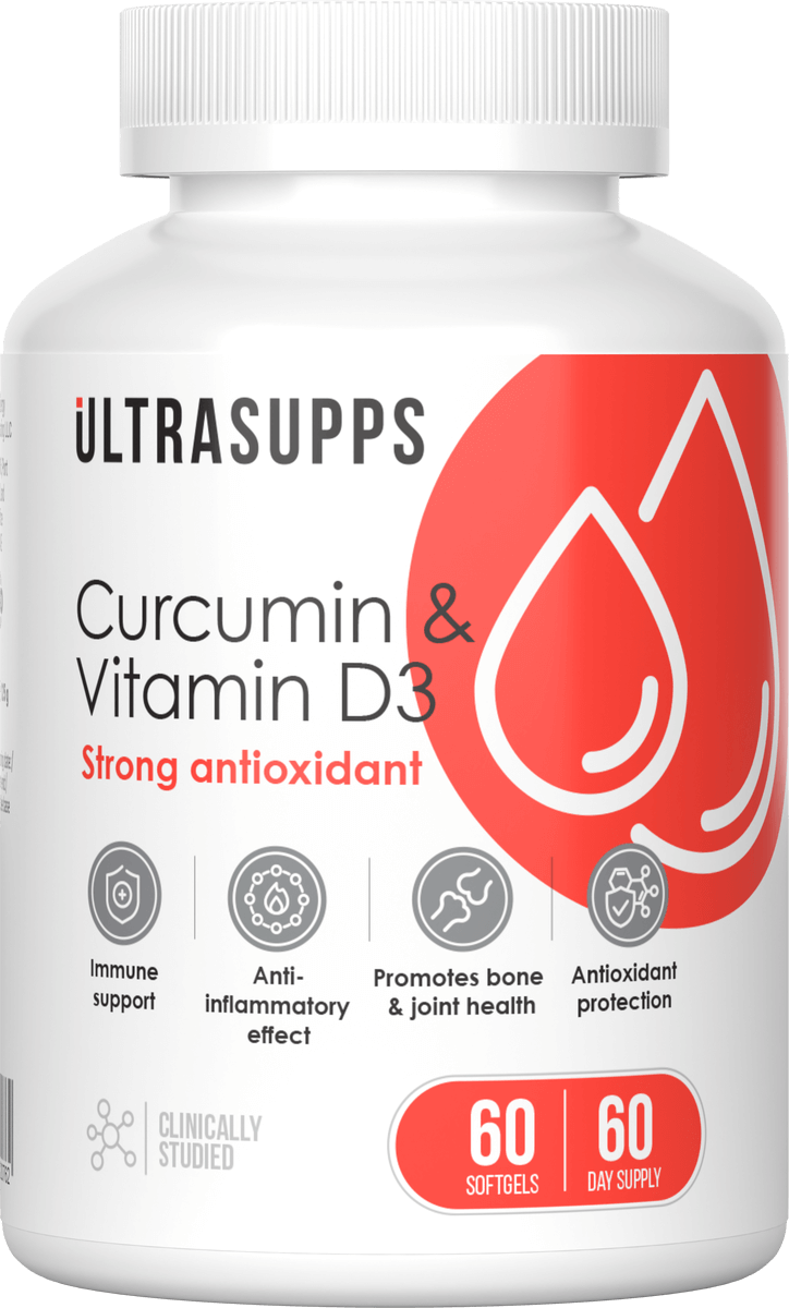 UltraSupps Куркумин и витамин D3 Ultrasupps Curcumin & Vitamin D3 10ml