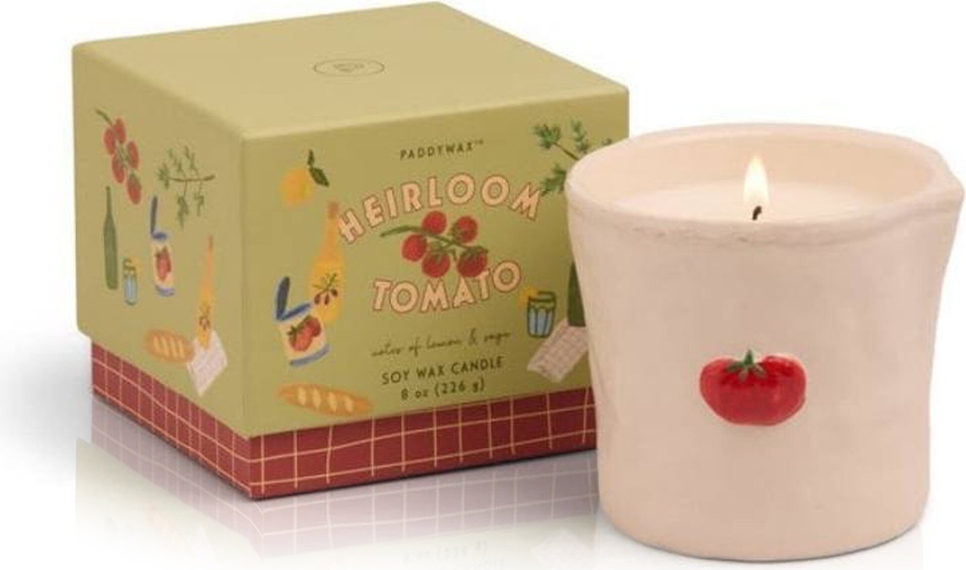 PADDYWAX Средняя свеча в керамической банке Heirloom Tomato 226 г Heirloom Tomato Candle 226 60ml