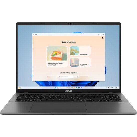 Ноутбук Asus VivoBook S16 OLED S3607CA-SH164 16", OLED, Intel Ultra 5 225H 1.7ГГц, 14-ядерный, 16ГБ DDR5, 512Гб SSD, Intel Arc Graphics, Windows 11 Pro, серый (90NB16I2-M00C10_W11P)