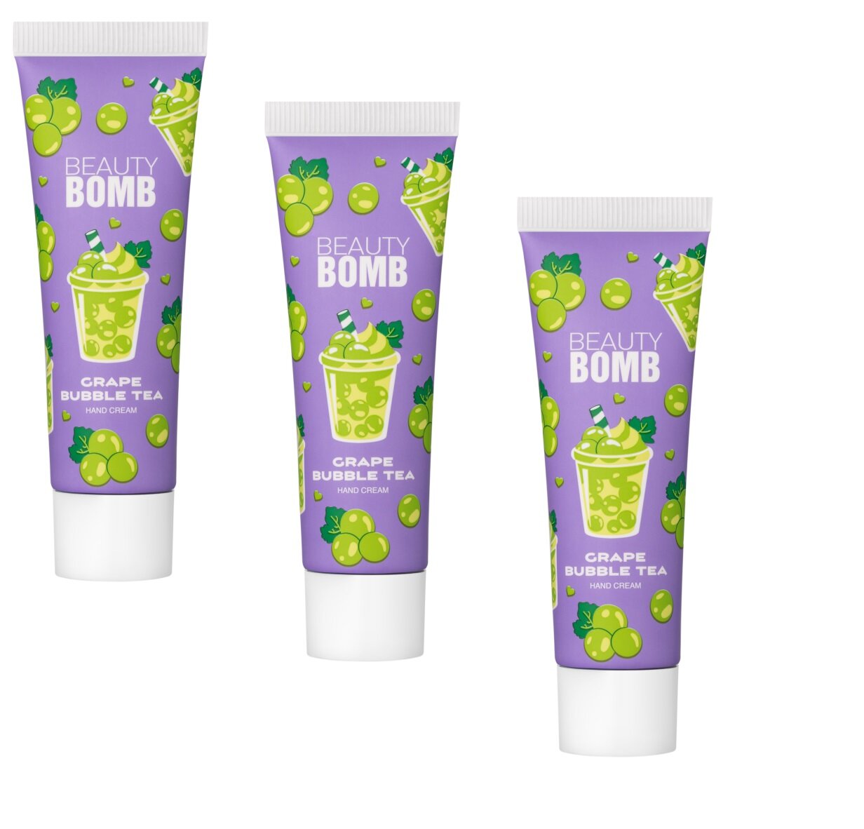 Крем для рук Beauty Bomb Hand cream «Grape Bubble Tea» 3шт