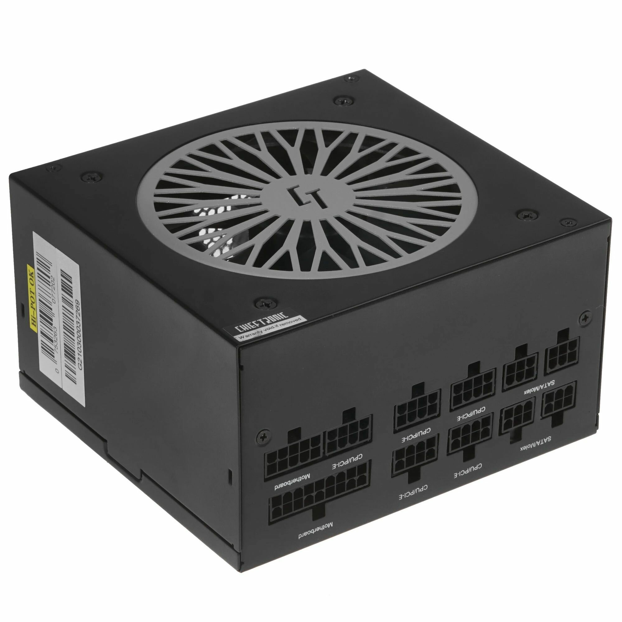 Блок питания Chieftec PowerUP 850W 80 Plus Gold (GPX-850FC) черный - ATX 20+4 пин, 4 pin + 4 pin x2 CPU, 9 SATA, 6 x 6+2 pin PCI-E