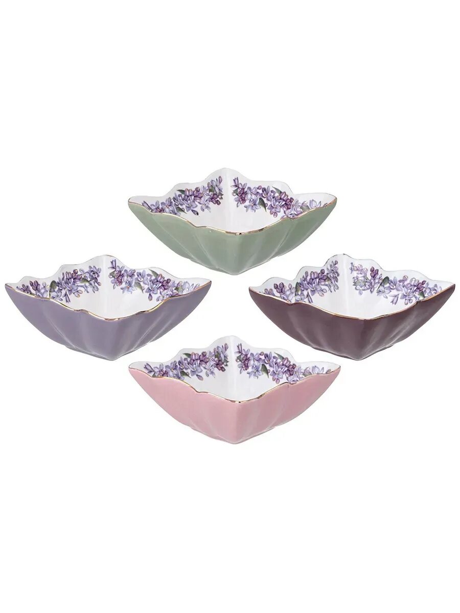 Розетки lefard Lilac 4 шт, 10 см, фарфор