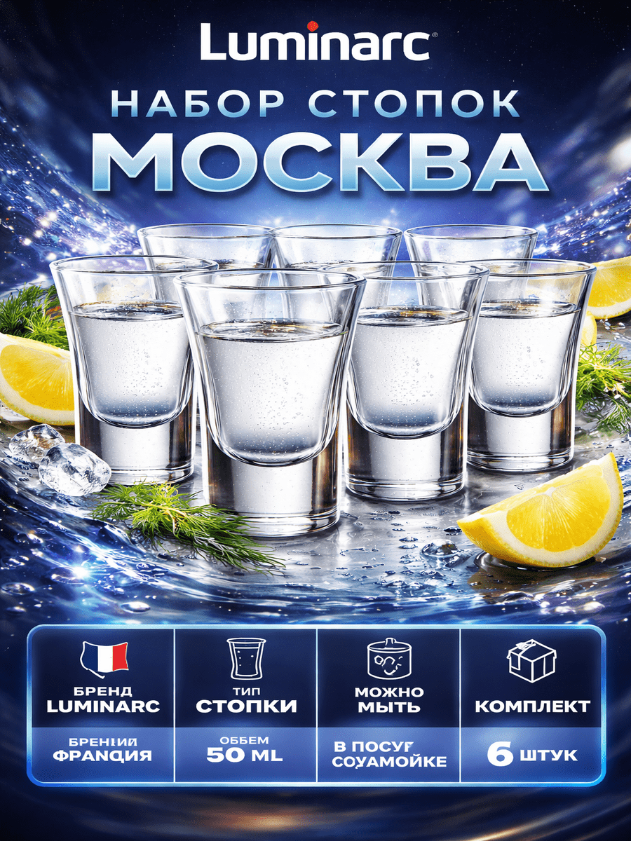 Набор стопок Luminarc Москва, 50мл х 6шт