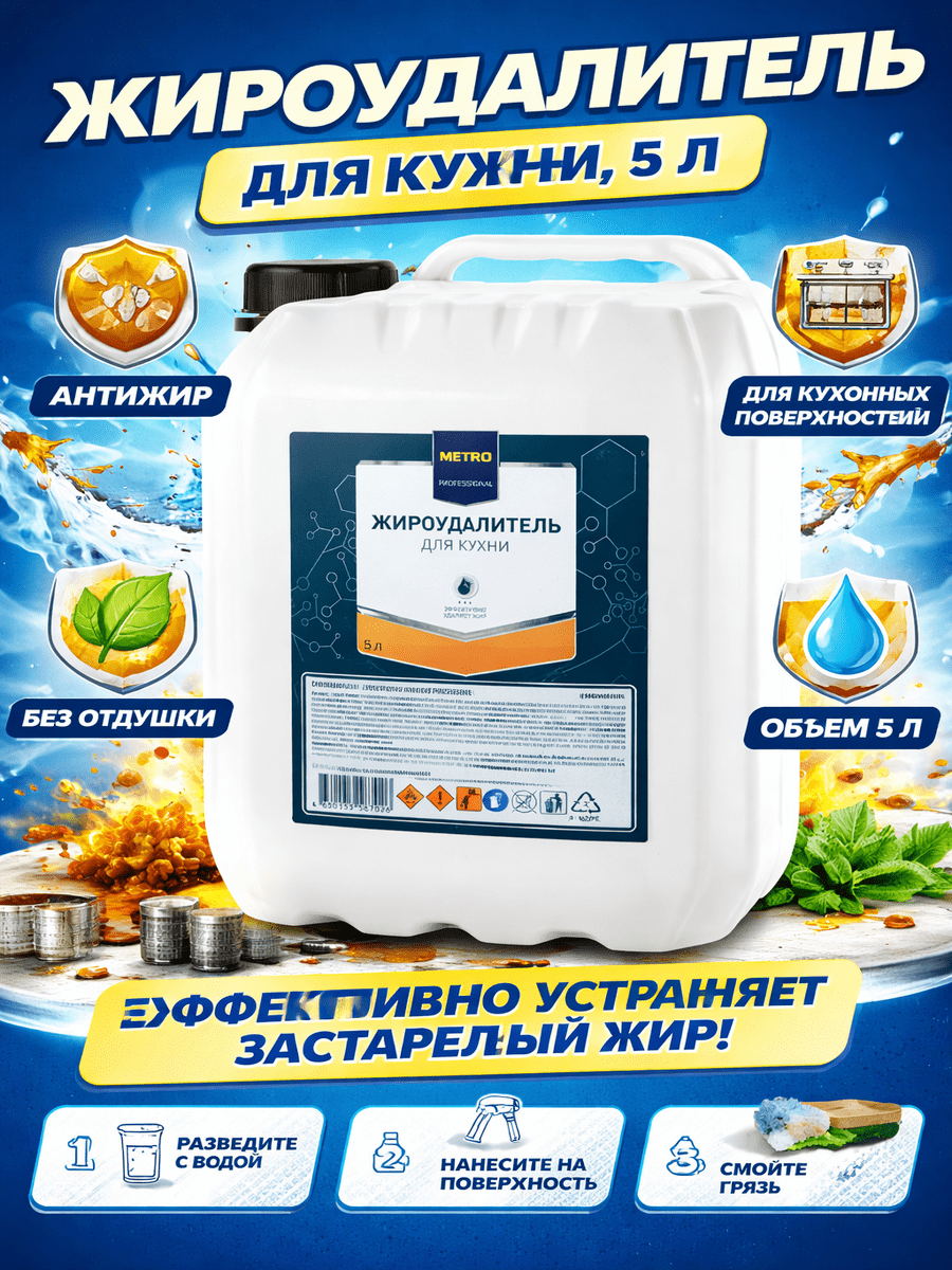 METRO PROFESSIONAL Жироудалитель для кухни, 5л