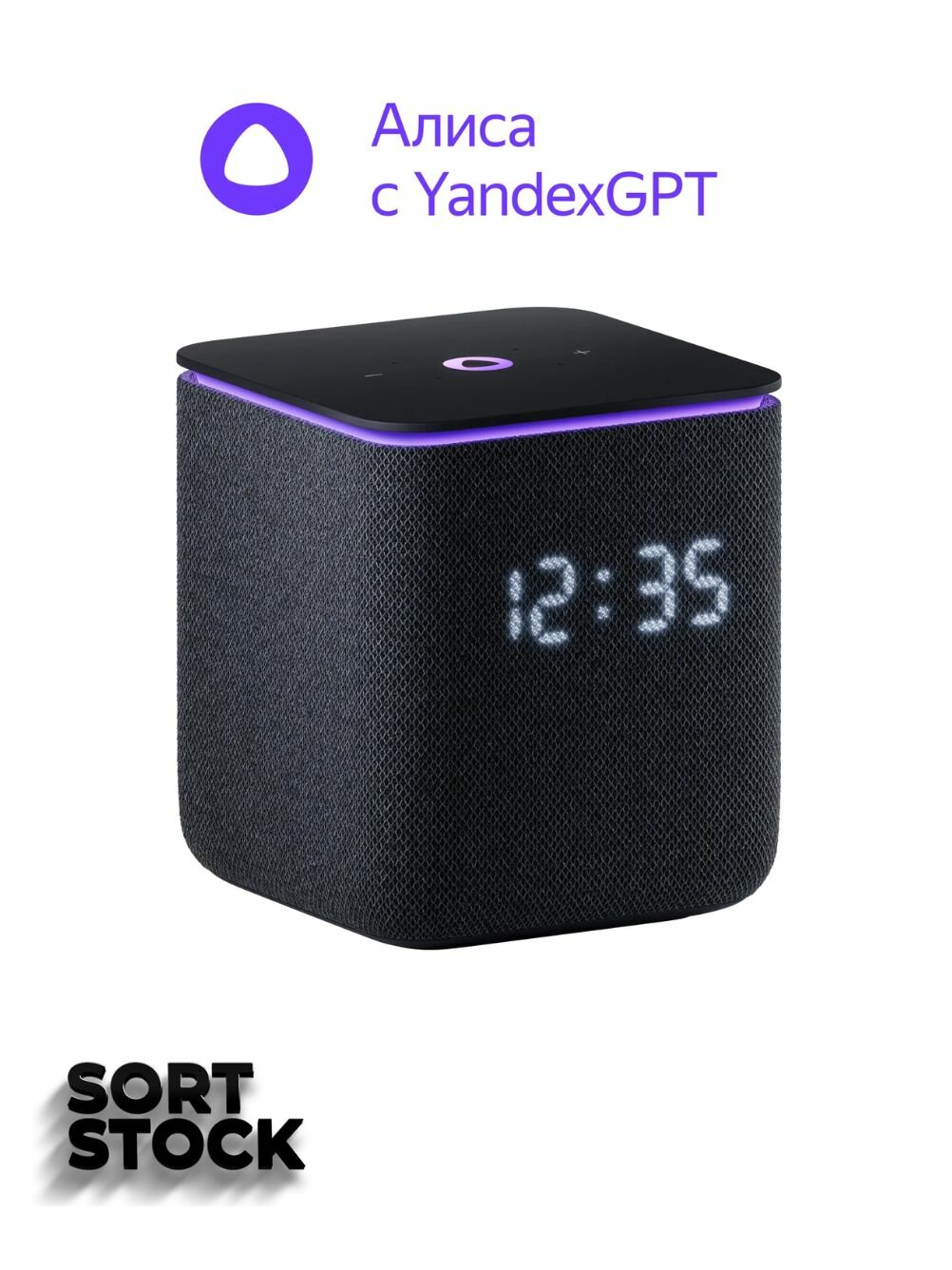 Умная колонка Яндекс Станция Миди с Алисой на YandexGPT, черный, Zigbee