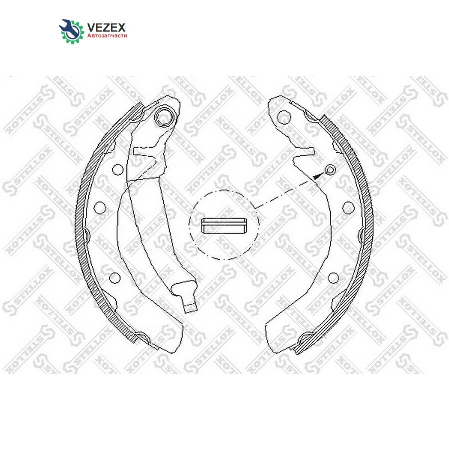 STELLOX 097100SX колодки барабанные!\ Chery, Daewoo Matiz 0.8 98>