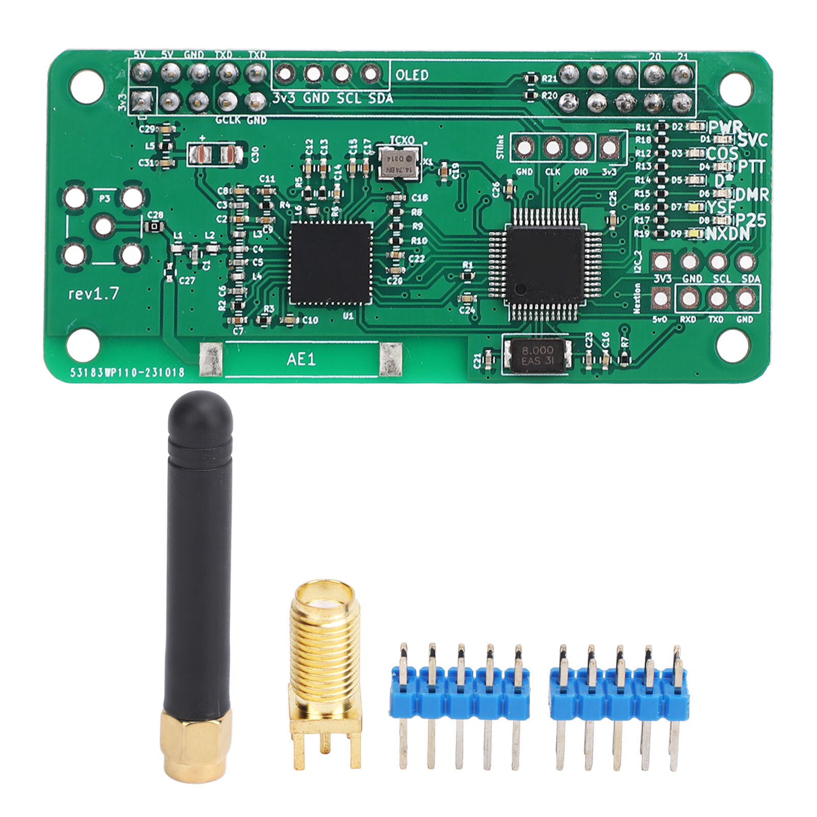 Печатная плата платы точки доступа MMDVM 32-бит 10 мВт RF DMR YSF P25 NXDN DSTAR
