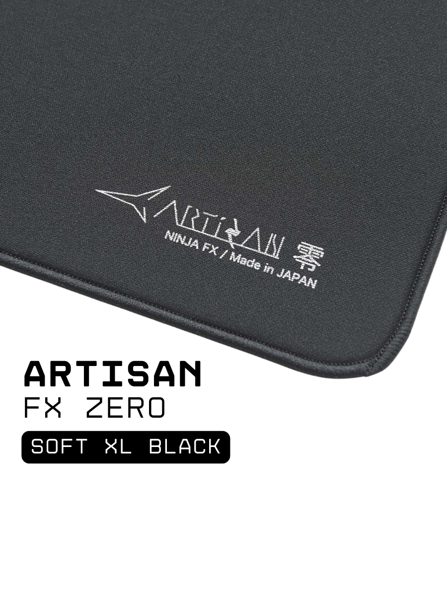 ARTISAN FX ZERO, SOFT, BLACK, размер: XL 490x420x4 мм, контрольный коврик для мыши, оригинал Япония
