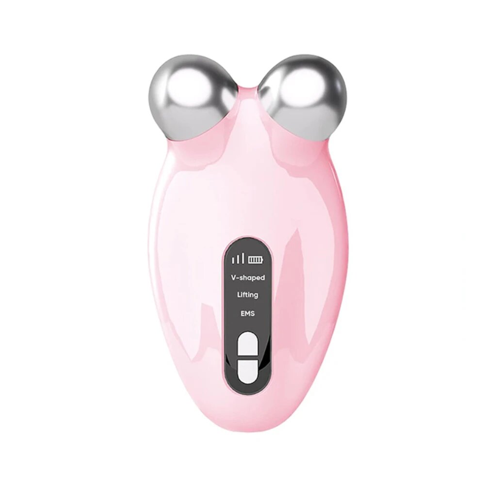 Массажер для лица EMS, лифтинг, V-shaped, Pink With Box